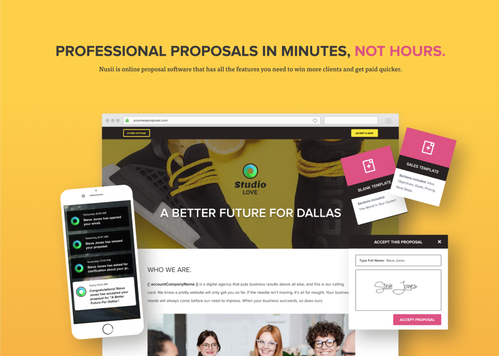 Proposal Software Features | Nusii